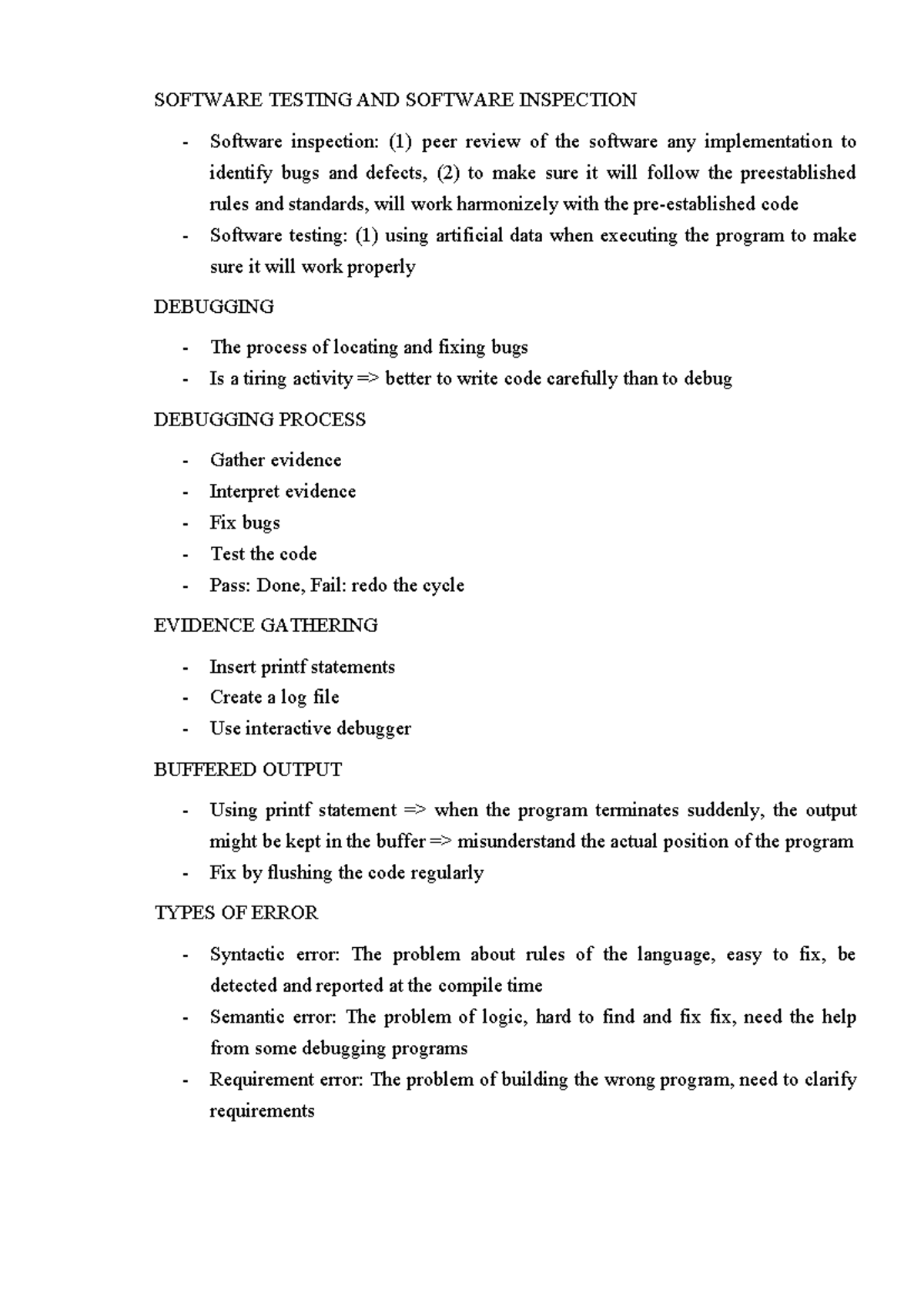 Software Testing Review Theory FOR TEST 1 - SOFTWARE TESTING AND ...