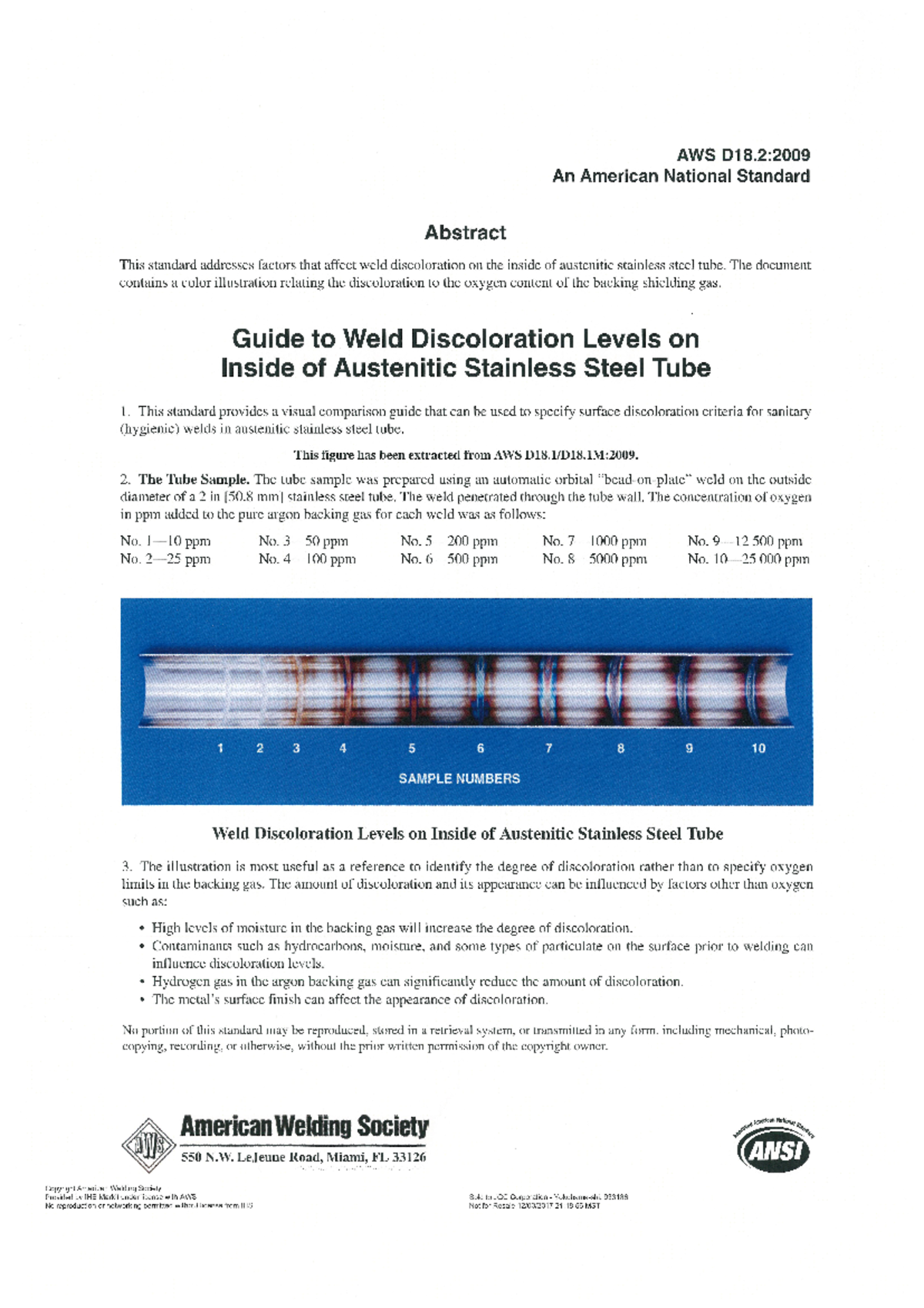 Aws-d182 - AWS guidelines - AWS D18:2009 An American National Standard ...