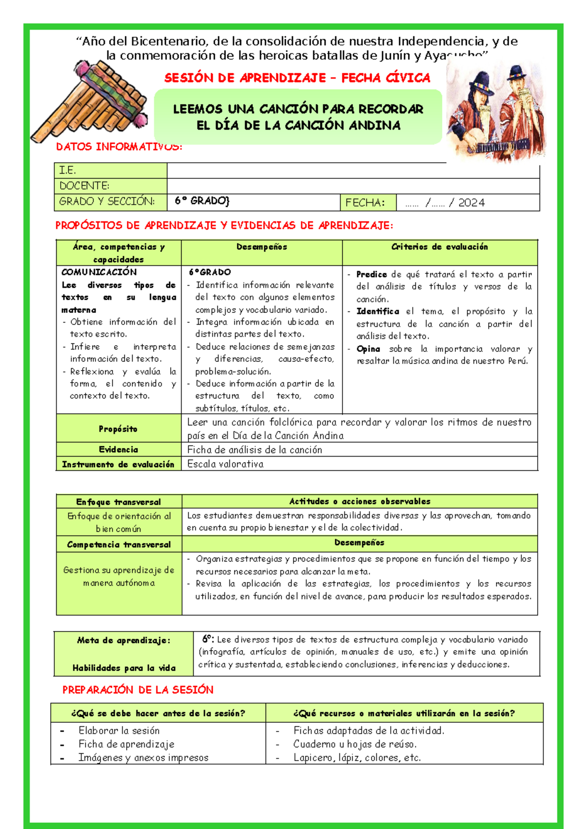 SES- Fecha Cívica-DÍA DE LA Canción Andina- Jezabel Camargo- Único ...