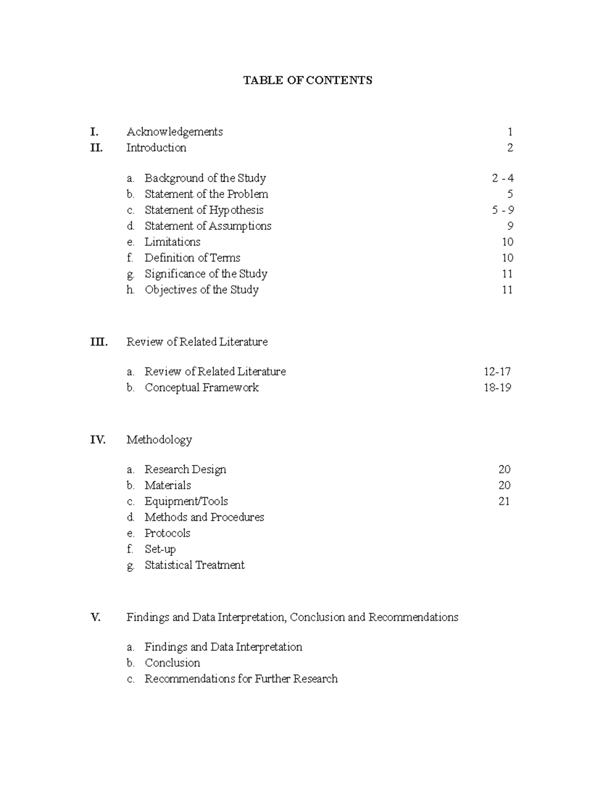 Research-Capstone - notes - TABLE OF CONTENTS I. Acknowledgements 1 II ...