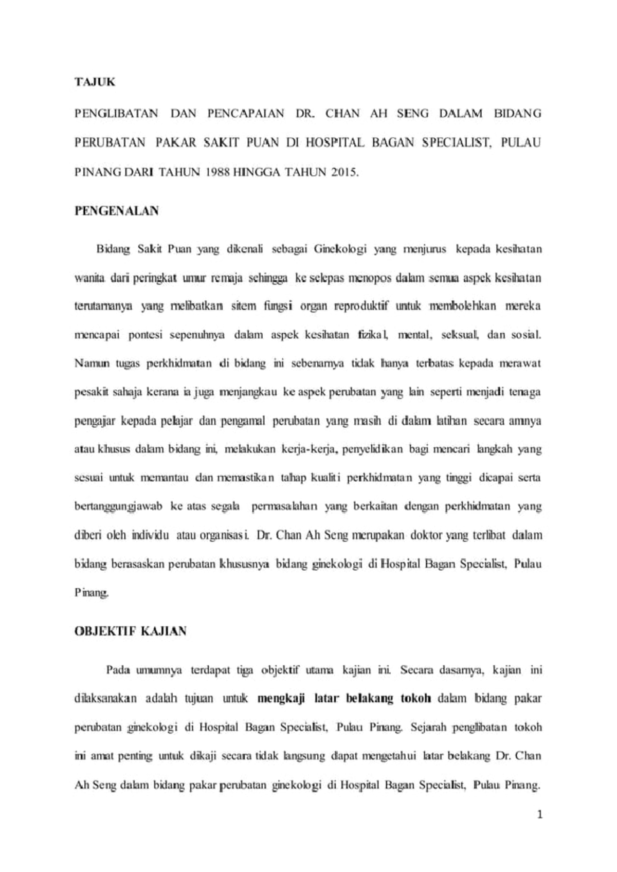 Contoh proposal kk sejarah - Pengantar Sejarah - Studocu