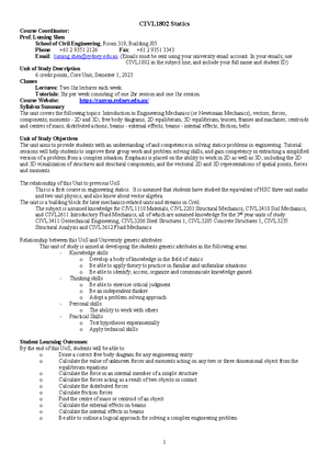 Lecture 4 Rectangular Components - CIVL1802 - Lecture 4 Rectangular ...