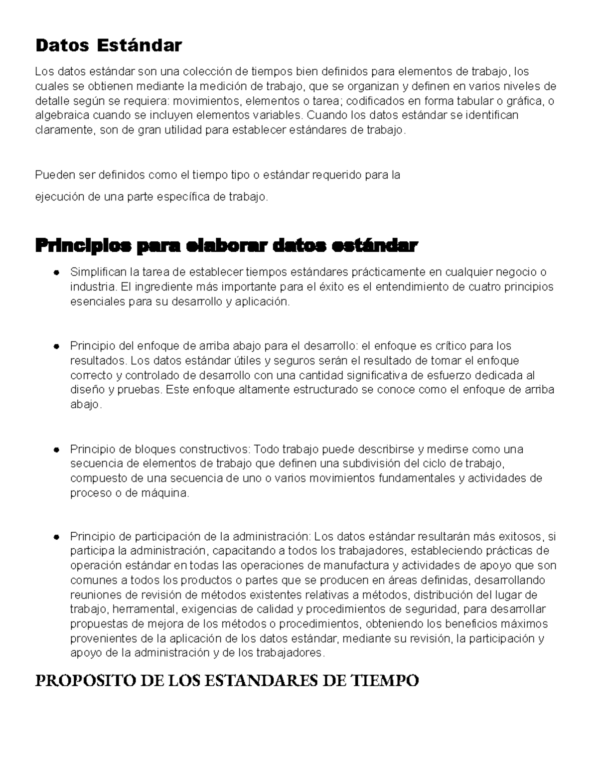 Datos Estándar - Investigación - Datos Estándar Los datos estándar son ...