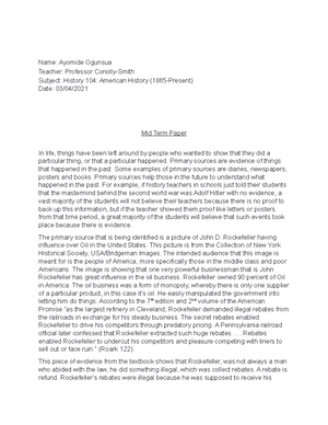 Review on Imperialism key notes and details. - HIS 104 - QC CUNY - Studocu