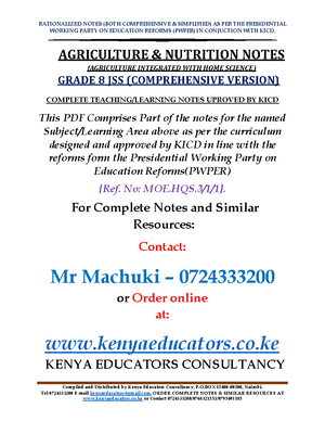 PRE TECH Grade 8 JSS Comprehensive Notes - RATIONALIZED NOTES (BOTH ...