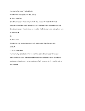 Non Manufacturing Costs Period Costs - Non-Manufacturing Costs/Period ...