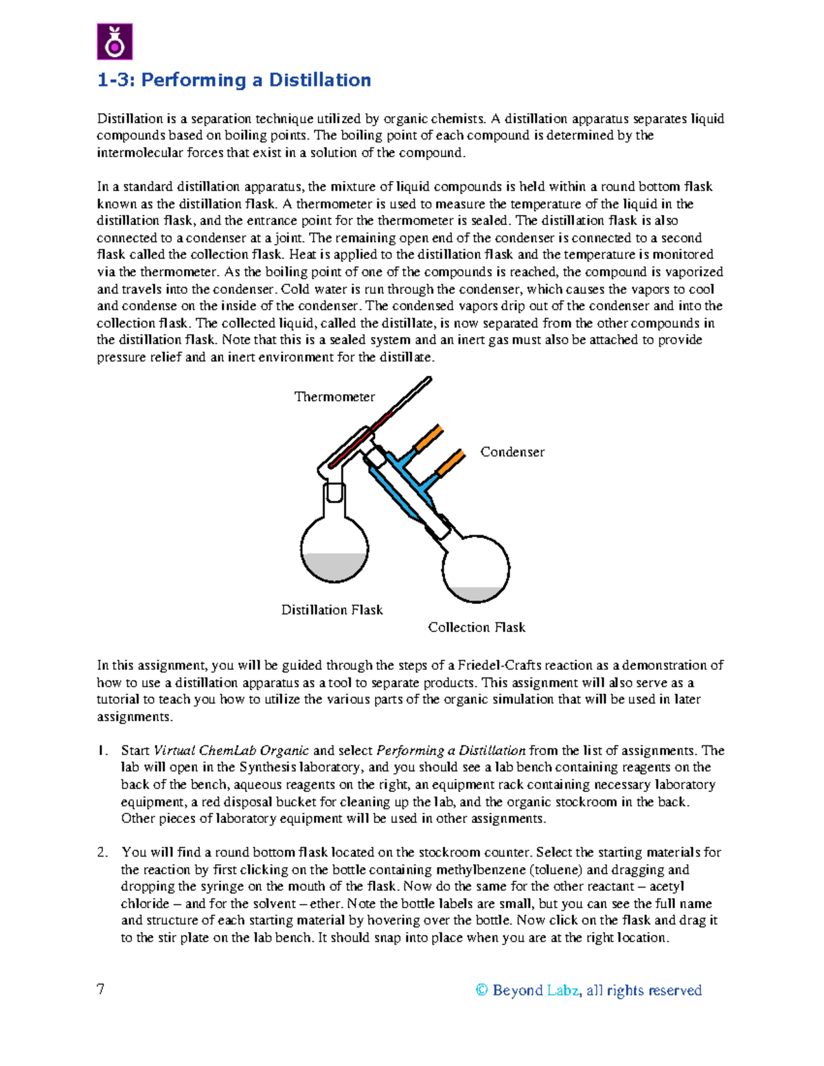 Distillation Handout Completed (Organic Chemistry II) - 1-3: Performing ...