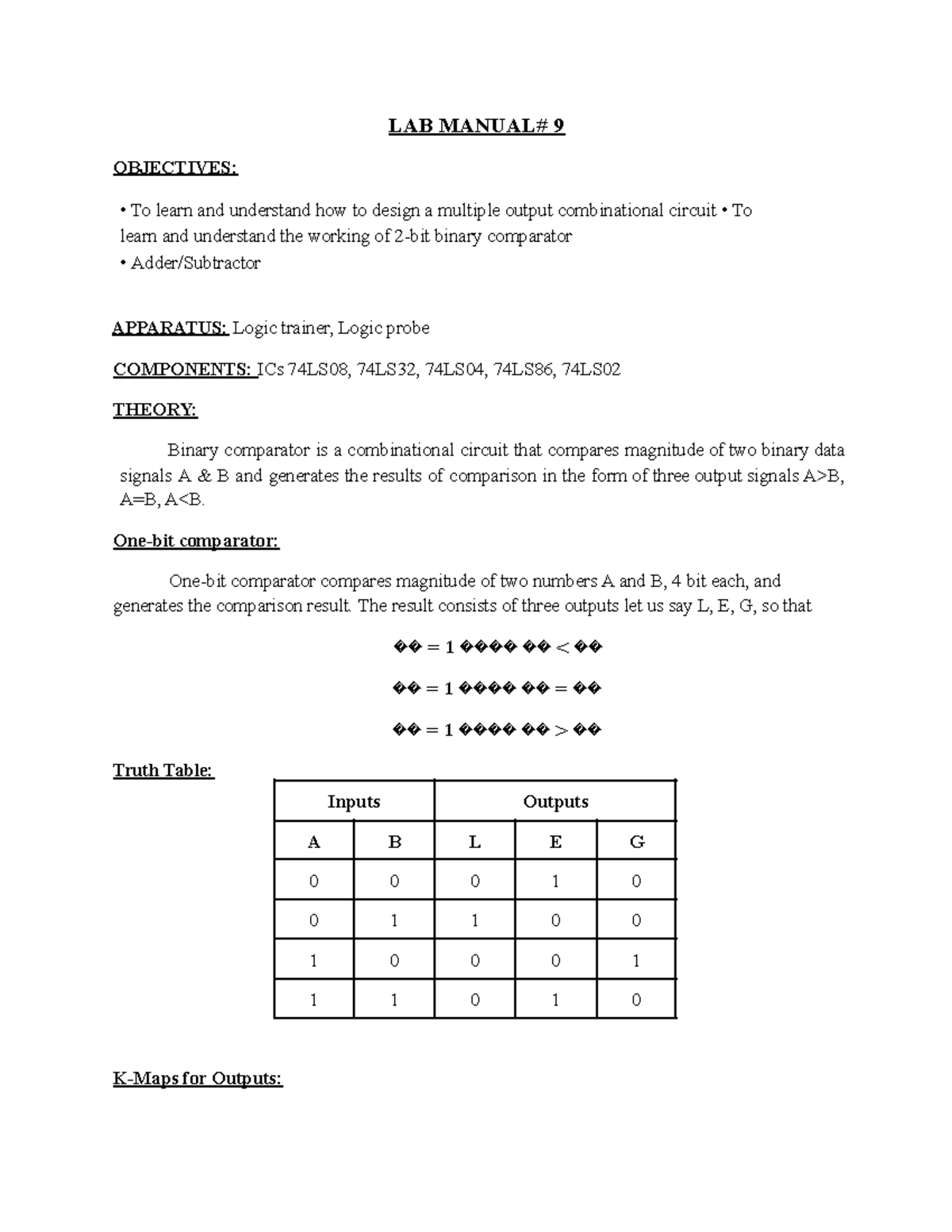20l-213 dld lab 9 - LAB MANUAL# 9 OBJECTIVES: To learn and understand ...