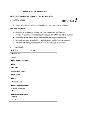 Práctica 4 ICA-116 Vertebrados marinos - MANUAL DE BIOLOGÍA MARINA ICA ...
