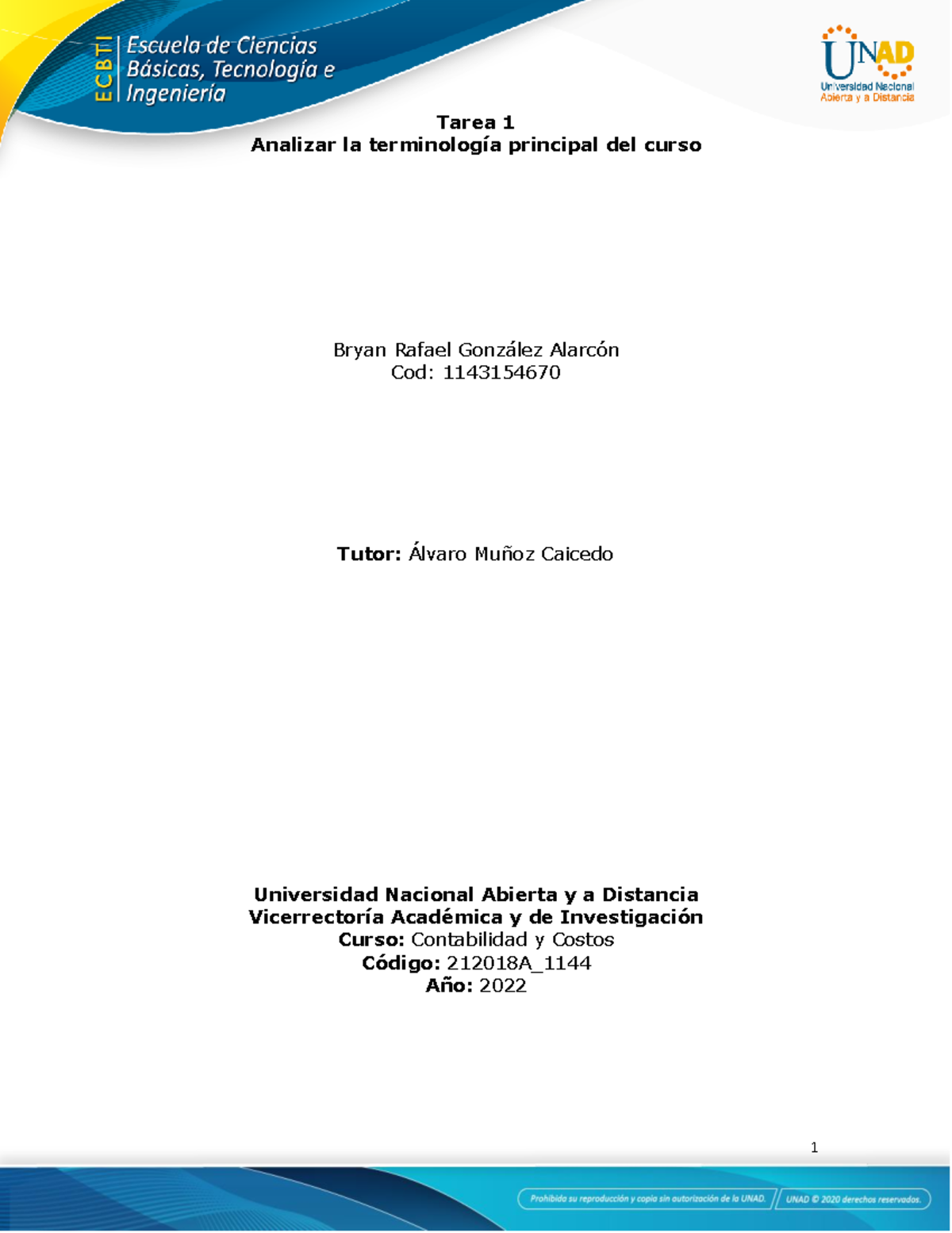 Tarea 1 Bryan Gonzalez 212018 A 1144 Analizar la terminología principal ...