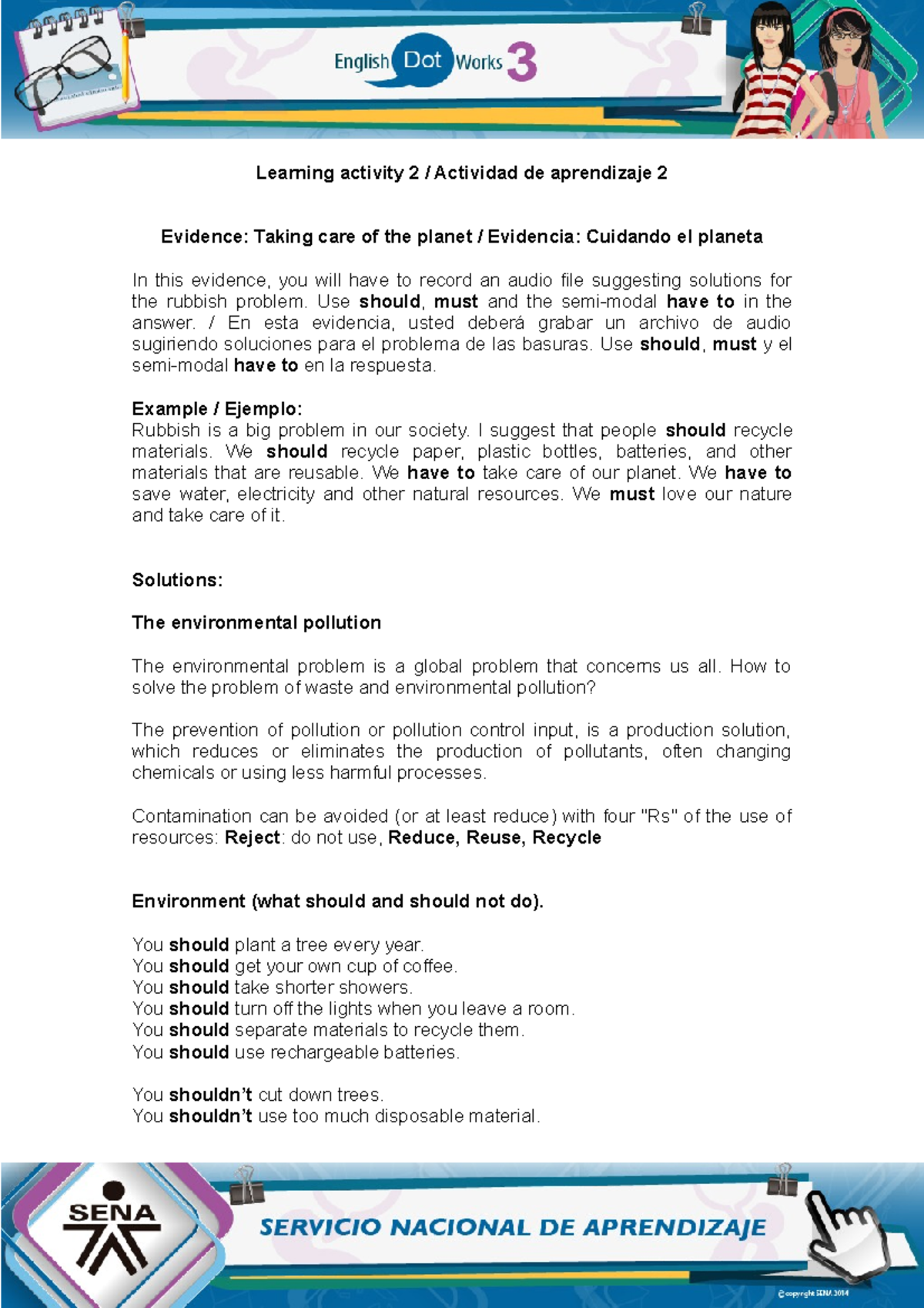 Learning activity 2 Actividad de aprendi - Learning activity 2 / Actividad de aprendizaje 2 ...