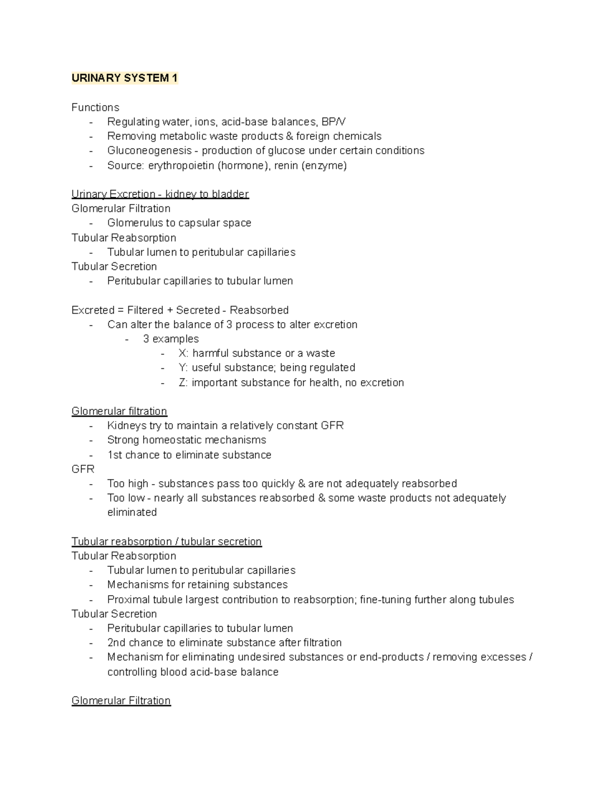 UR EXAM - Lecture notes that are made from the lectures and slides ...