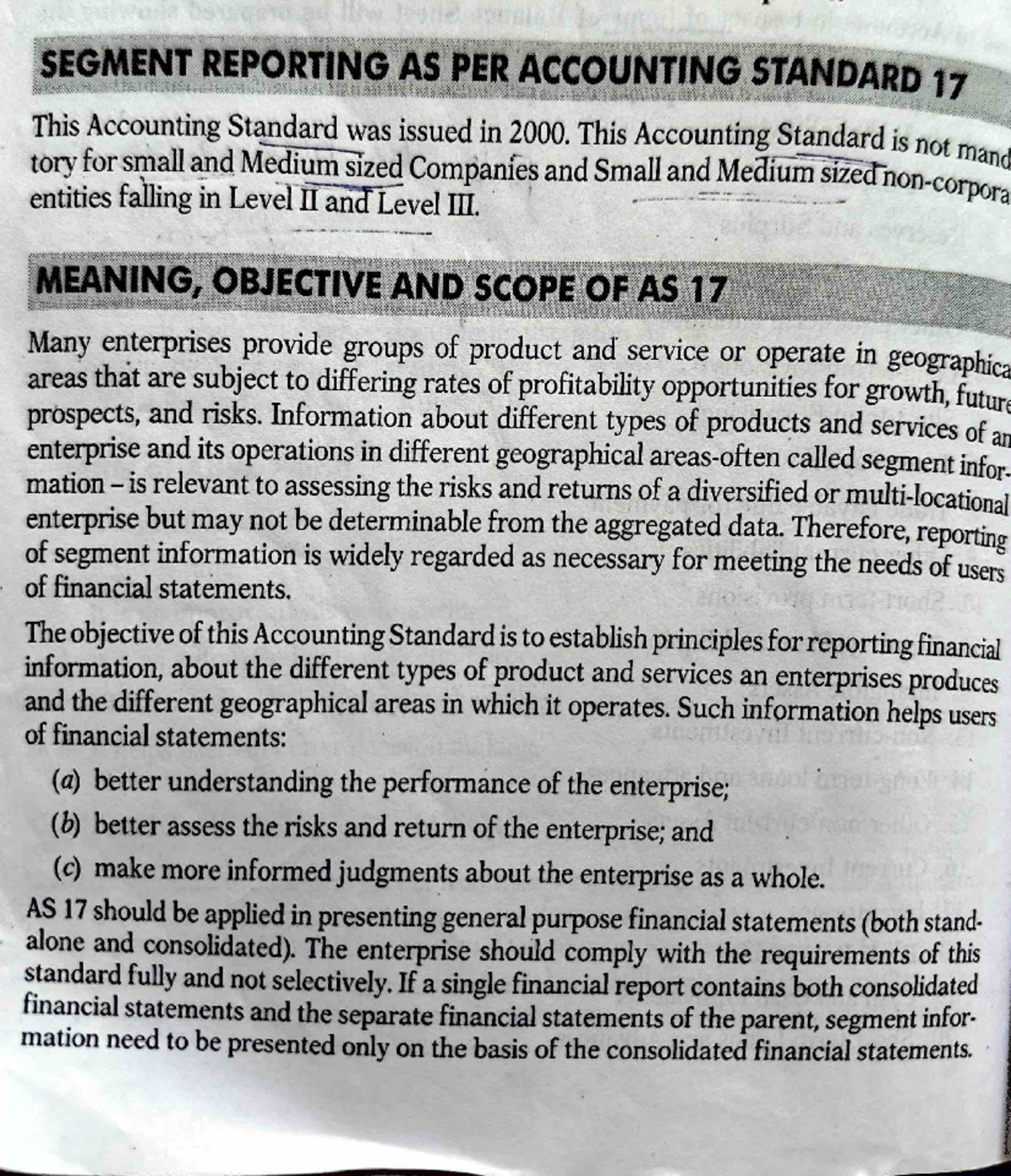 Segment Reporting Numerical Unit V - Computer science - Studocu
