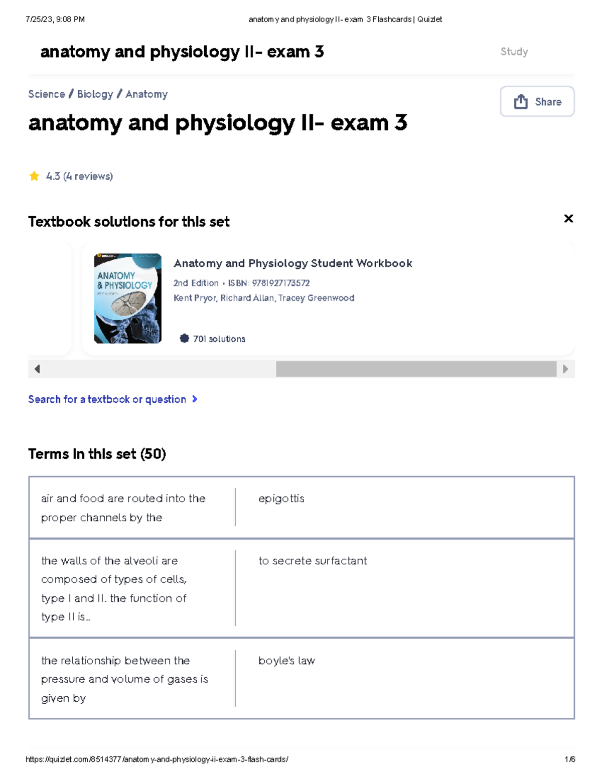 Anatomy and physiology II- exam 3 Flashcards Quizlet - anatomy and physiology II- exam 3 Share 4 ...