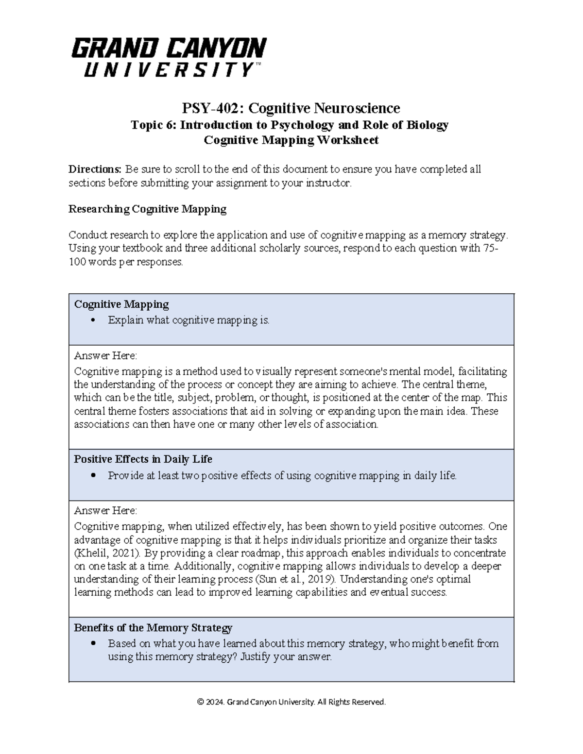 PSY-402-RS-T6Cognitive Mapping Worksheet AB - PSY-402: Cognitive ...