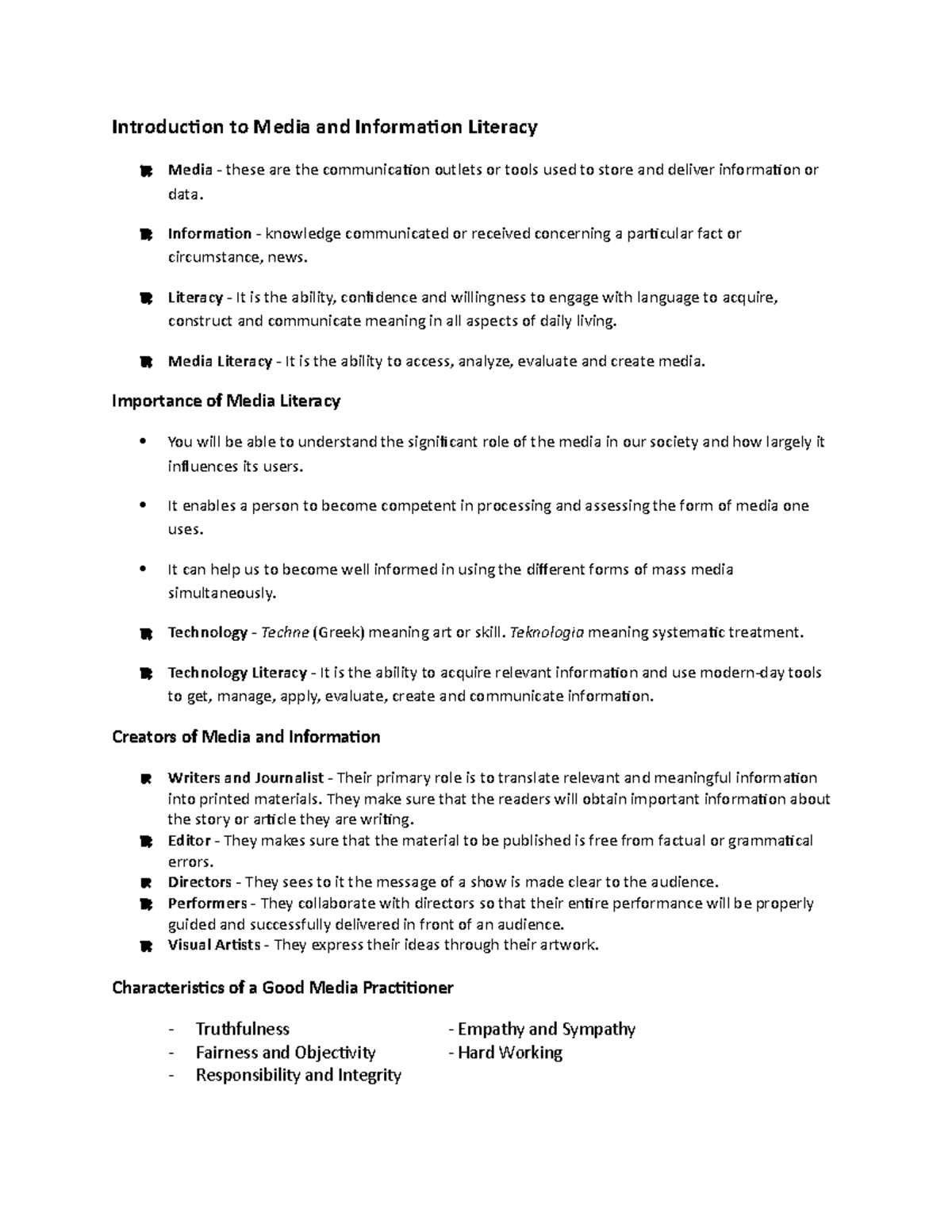 Introduction to Media and Information Literacy - Information ...