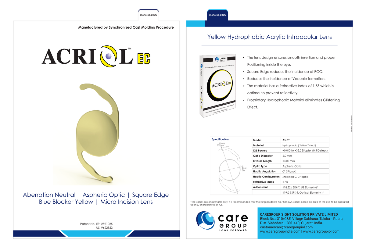Acriol-ec-brochure - Summary Information technology - Monofocal IOL ...