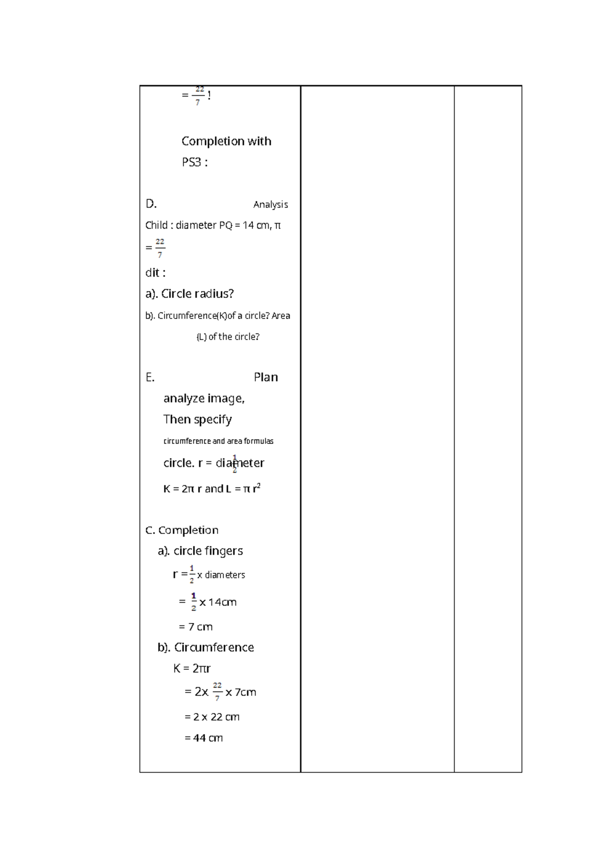 Math Notes-20 - Math Notes-20 - =! Completion with PS3 : D. Child ...