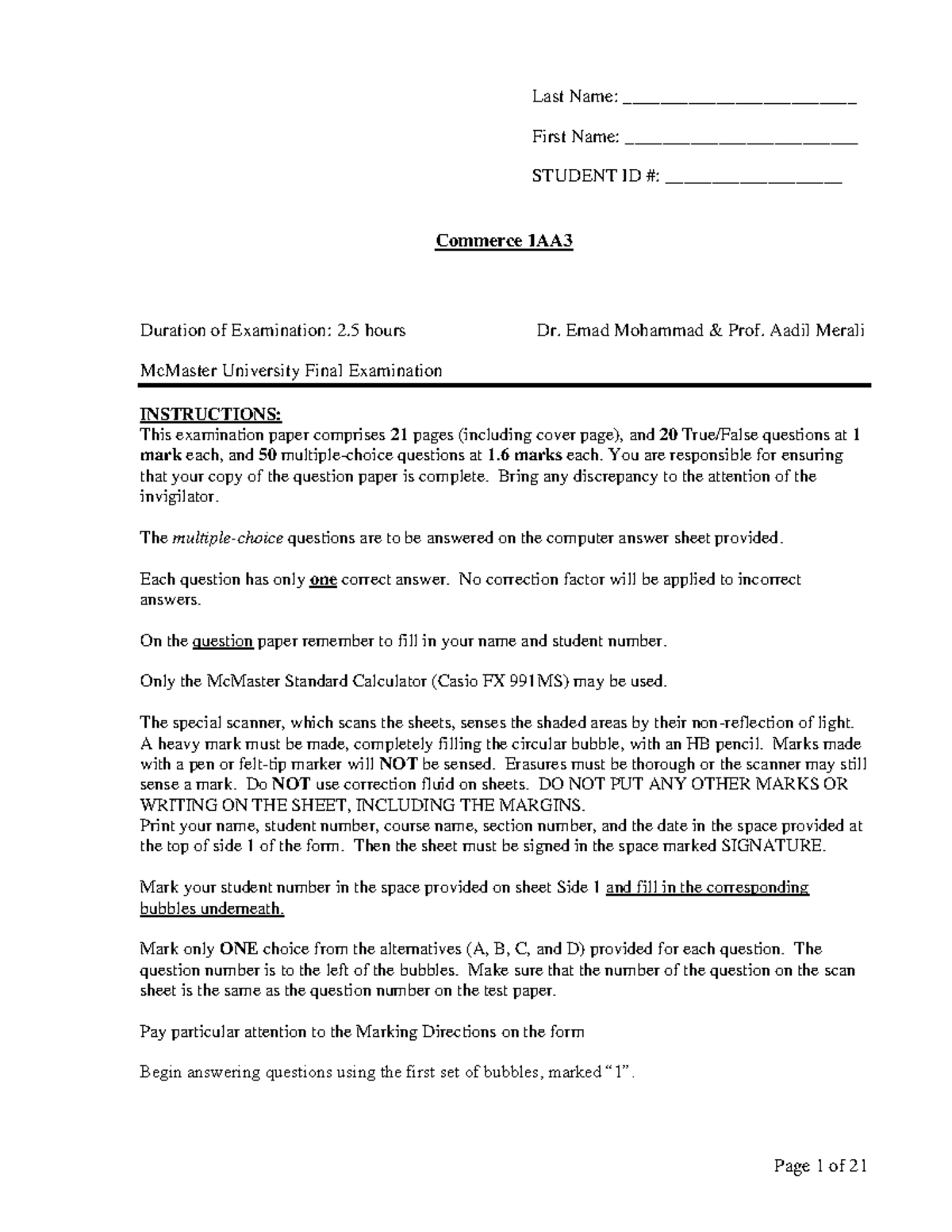 2014-2017 Final Detailed Solutions - Last Name ...