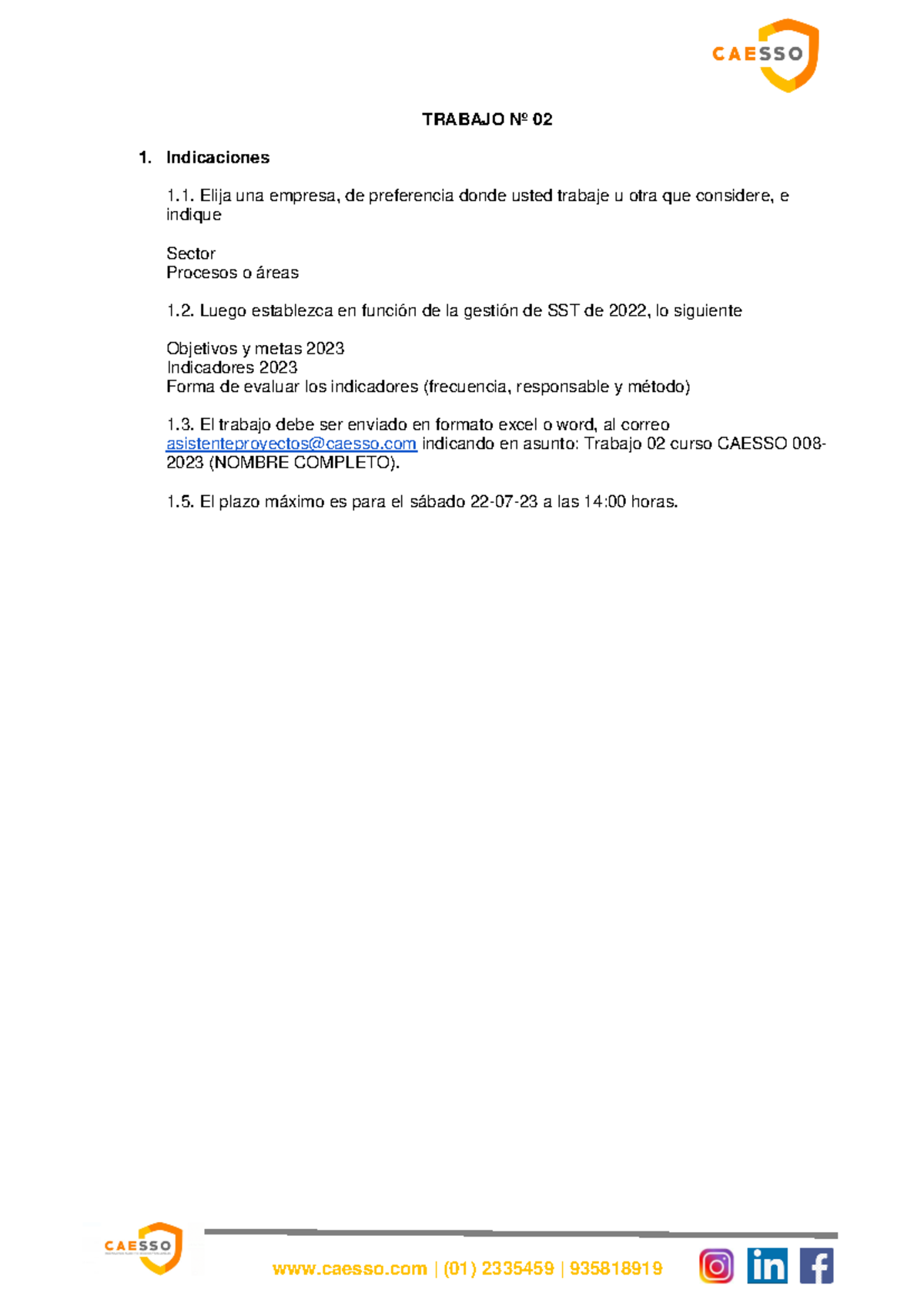 Trabajo 02-Curso 008-2023 Caesso - caesso | (01) 2335459 | 935818919 ...