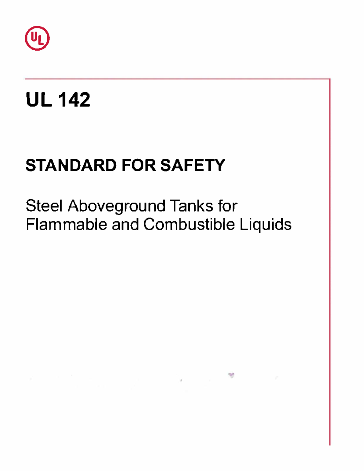 UL 142-2019 Steel Aboveground Tanks for Flammable and Combustible ...