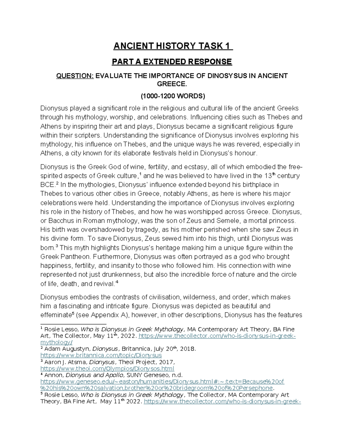 Ancient History TASK 1 - This got a 29/30 - ANCIENT HISTORY TASK 1 PART ...