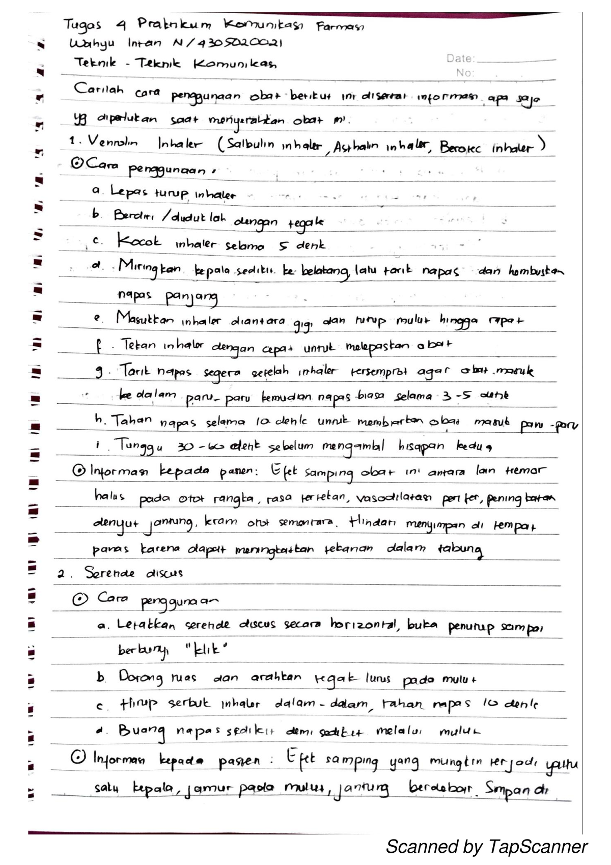 Tugas 4 Praktek Komunikasi Farmasi - Tugas 4 Praknkum Komunikas Farmas Wahyu Intan Teknik Teknik ...