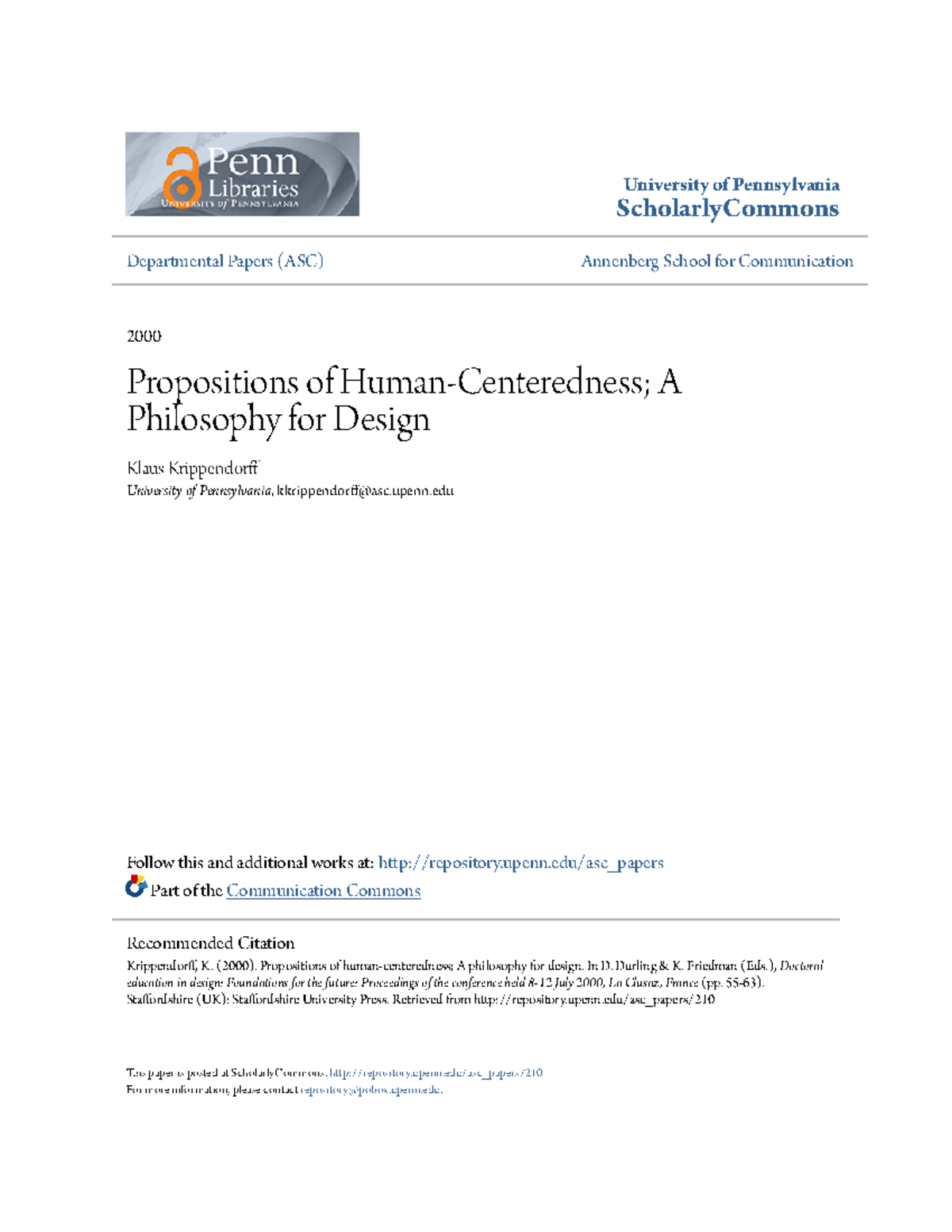 Texto 2 - Propositions of Human-Centeredness - A Philosophy for Design ...