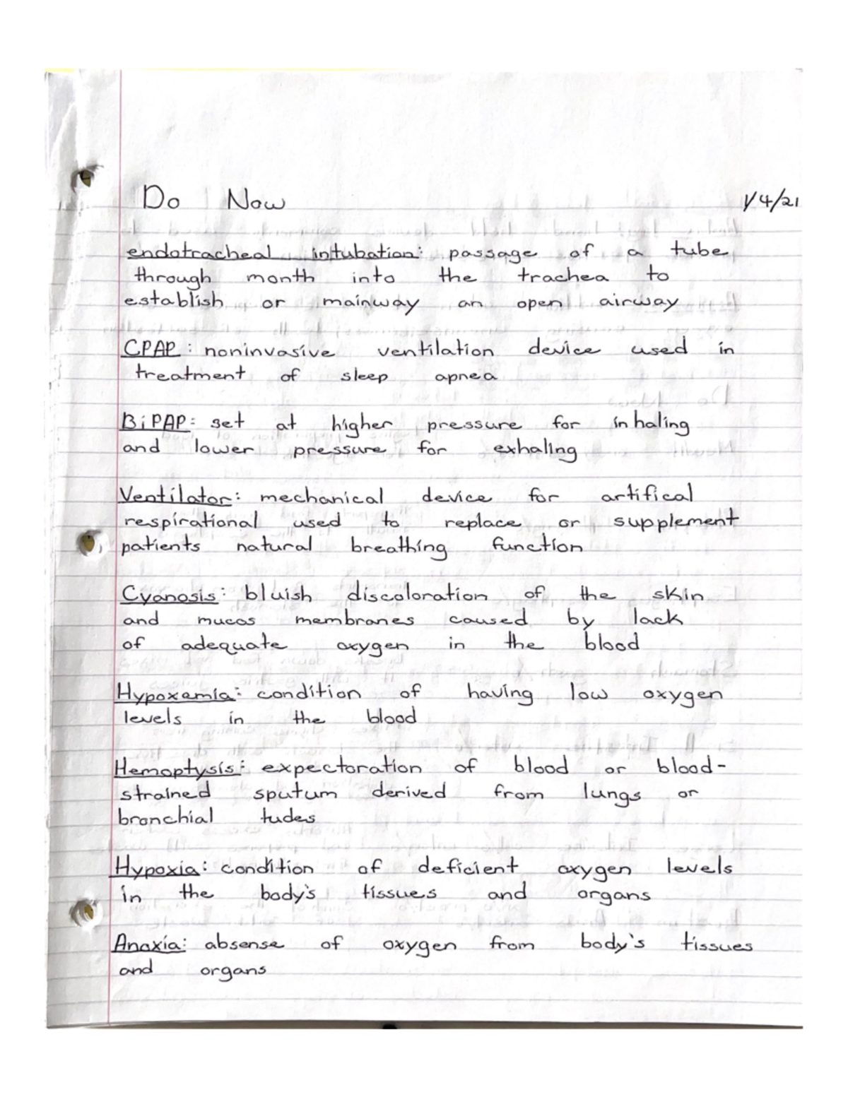 SELL Notes 32 - CPAP // BiPAP // Hypoxemia // Anoxia // Mouth ...