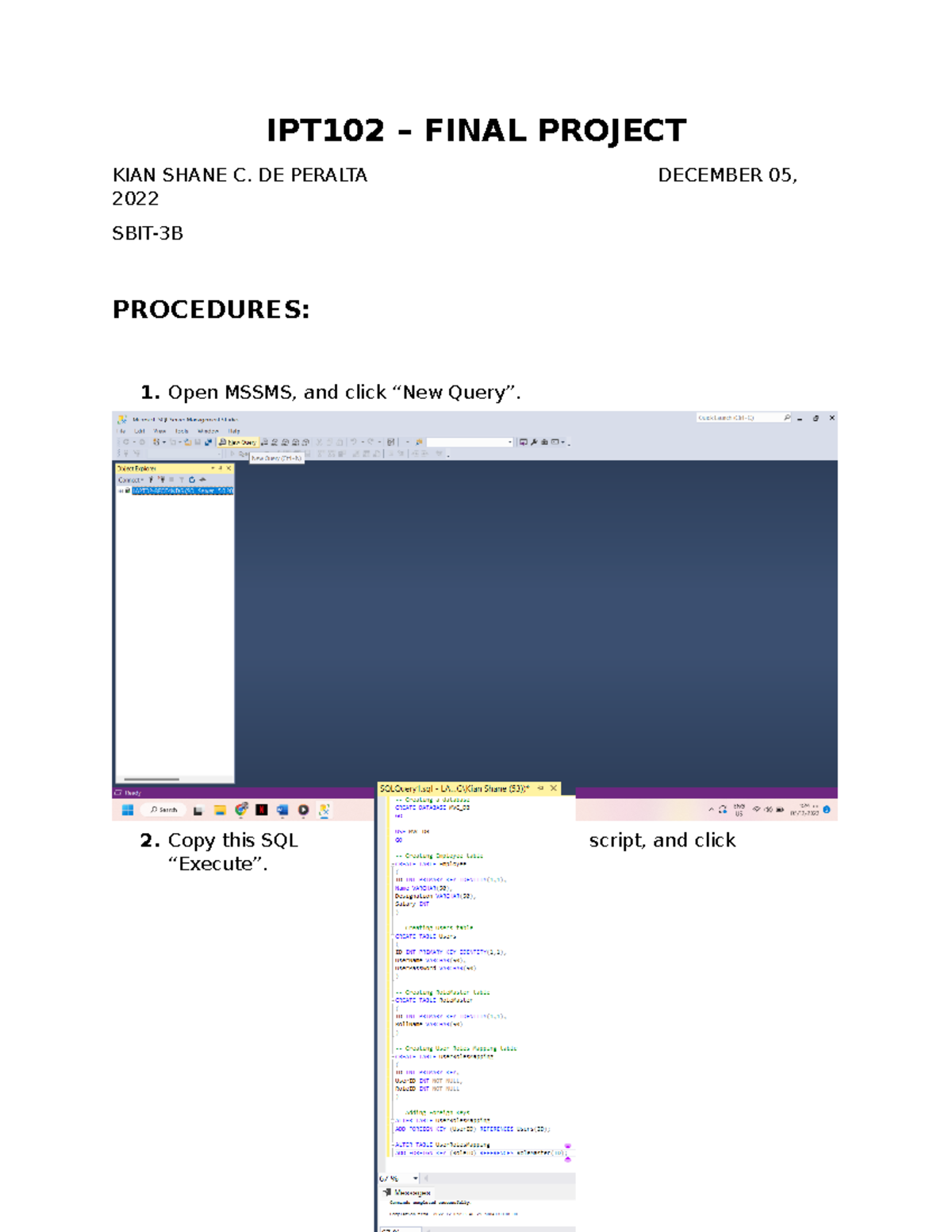 DE Peralta - IPT102 - Final Project - IPT102 – FINAL PROJECT KIAN SHANE ...