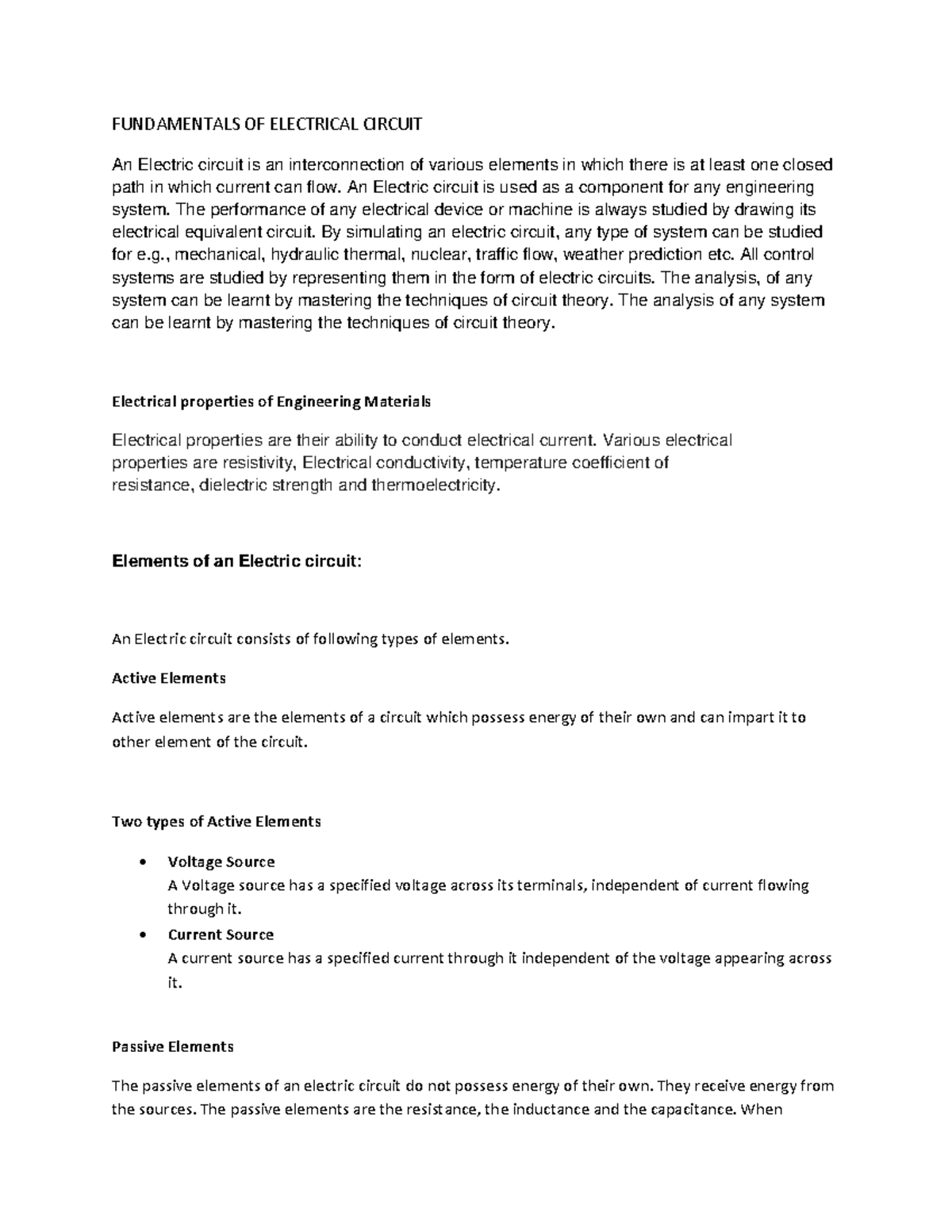 Fundamentals OF Electrical Circuit - Chapter 1 - FUNDAMENTALS OF ...