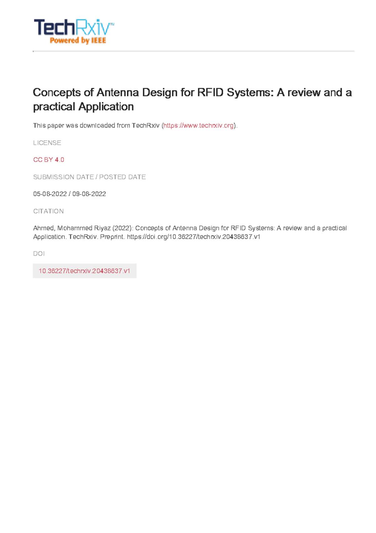 RFID Antenna design - sds - Concepts of Antenna Design for RFID Systems ...