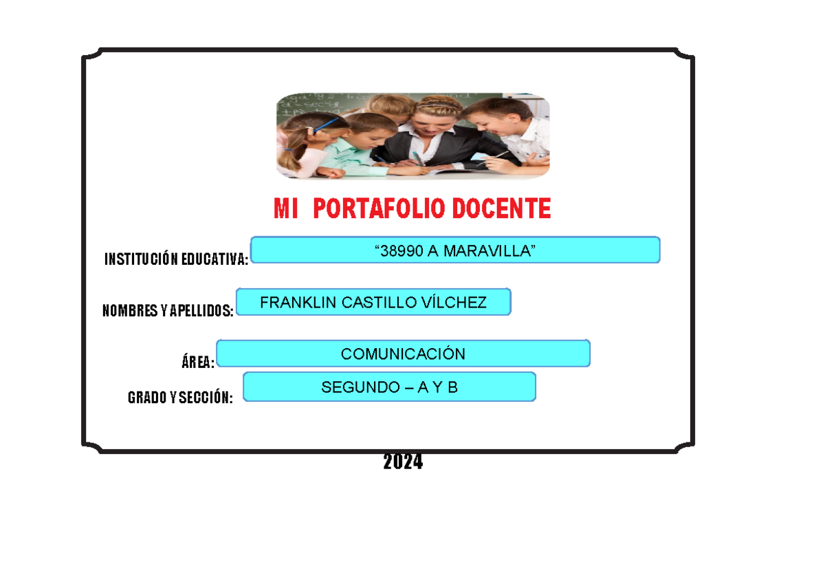 0- Portafolio 2° Comunicación Final ( Incluye Programación Anual) - MI PORTAFOLIO DOCENTE - Studocu