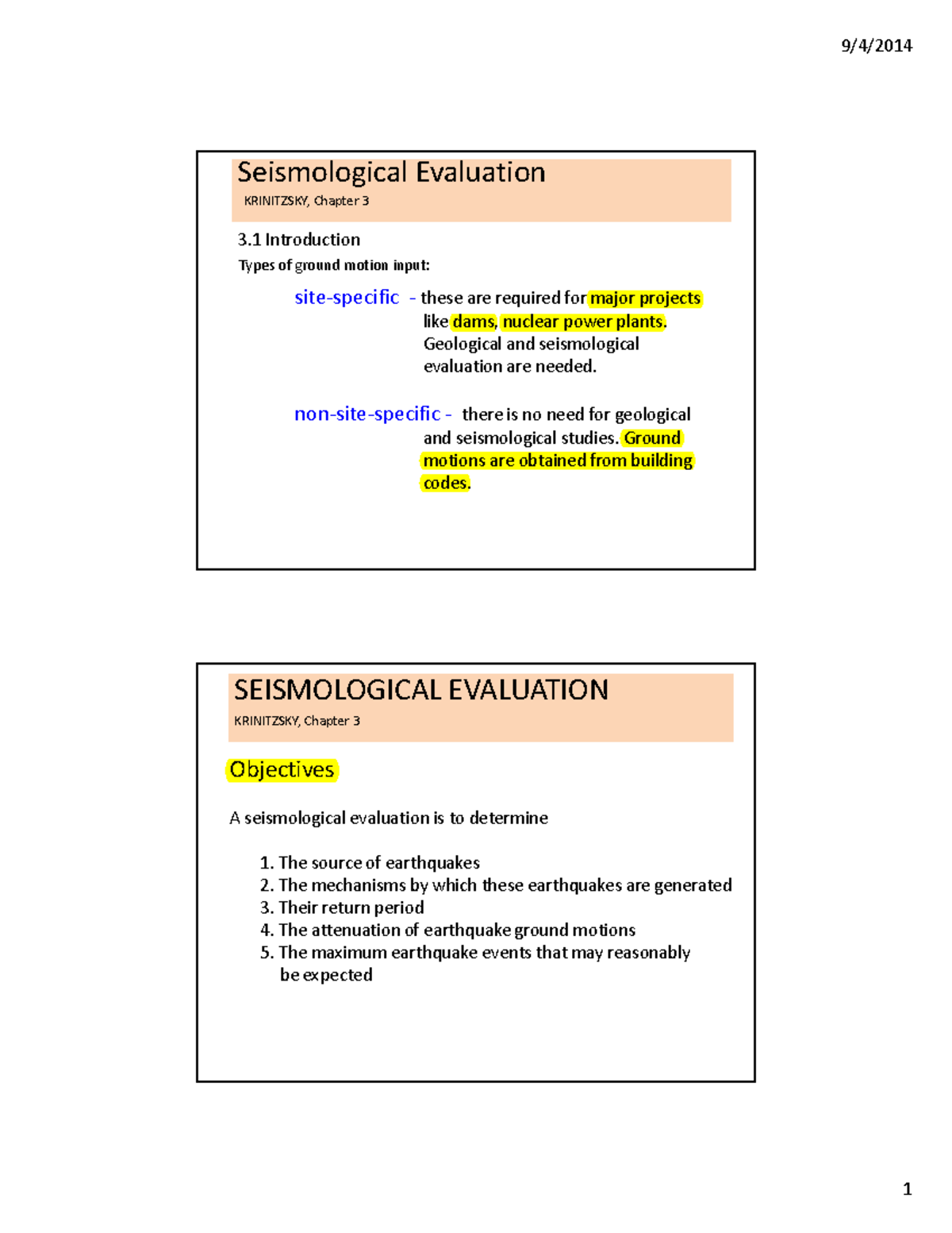 Part-4 - Hshshshs - Seismological Evaluation Types of ground motion ...