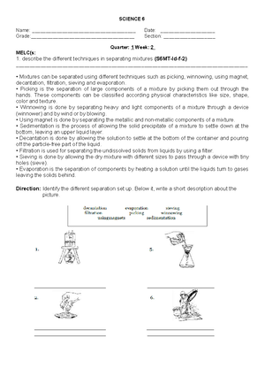Grade 4 Q1 Science LAS Week 3 - Grade 4-Q1-SCIENCE-LAS 3 SCIENCE 4 Name ...
