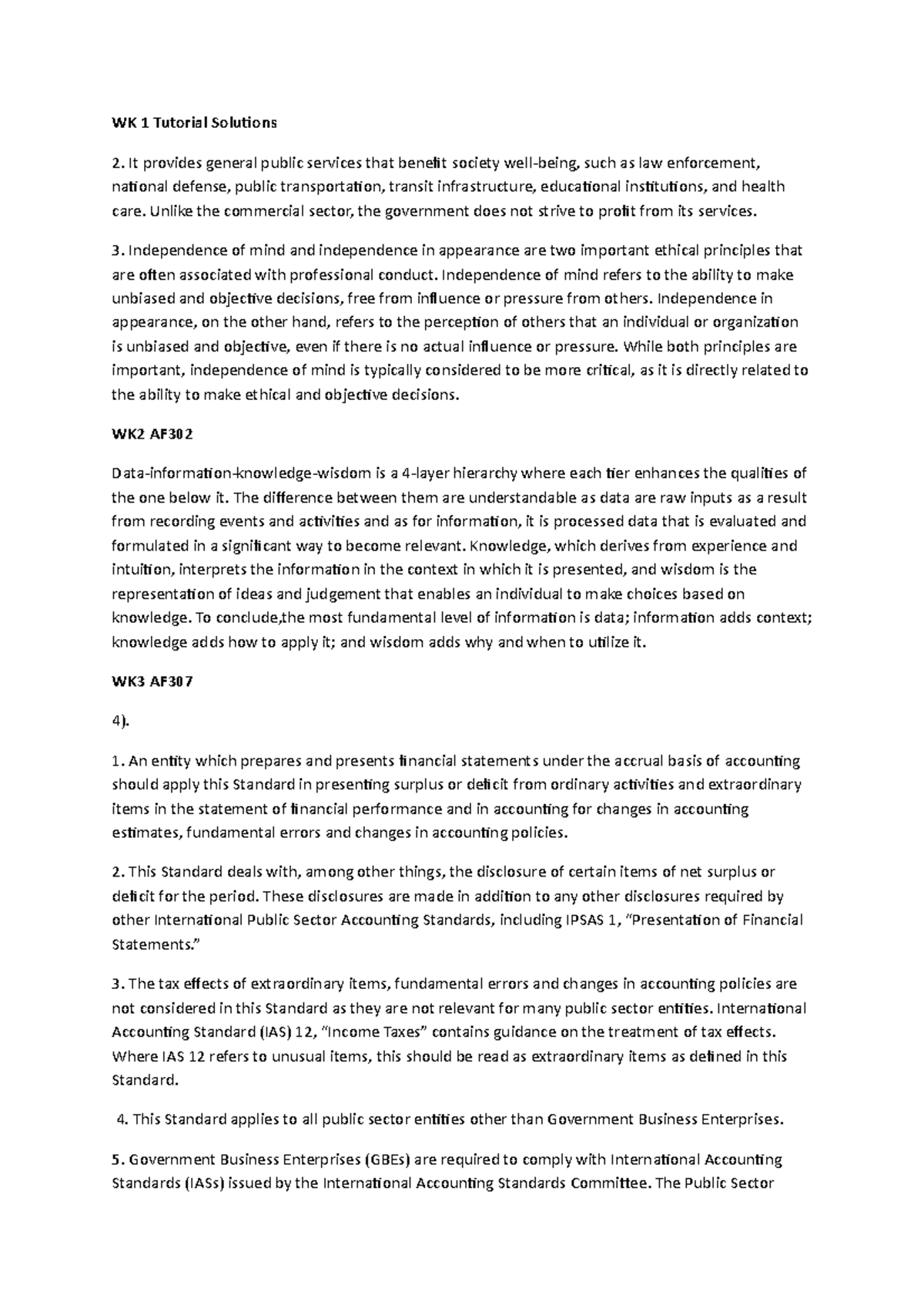 All Wks Tutorial Solutions Af307 Wk 1 Tutorial Solutions 2 It