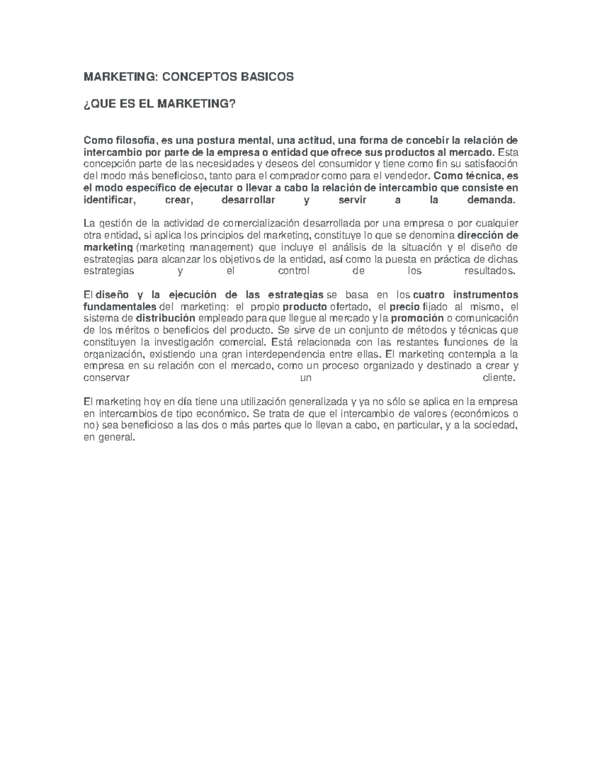 2 Conceptos Basicos DEL Marketing - MARKETING: CONCEPTOS BASICOS ¿QUE ES EL MARKETING? Como ...