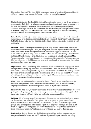 The Book Thief about Death as the narrator - How does the use of Death ...