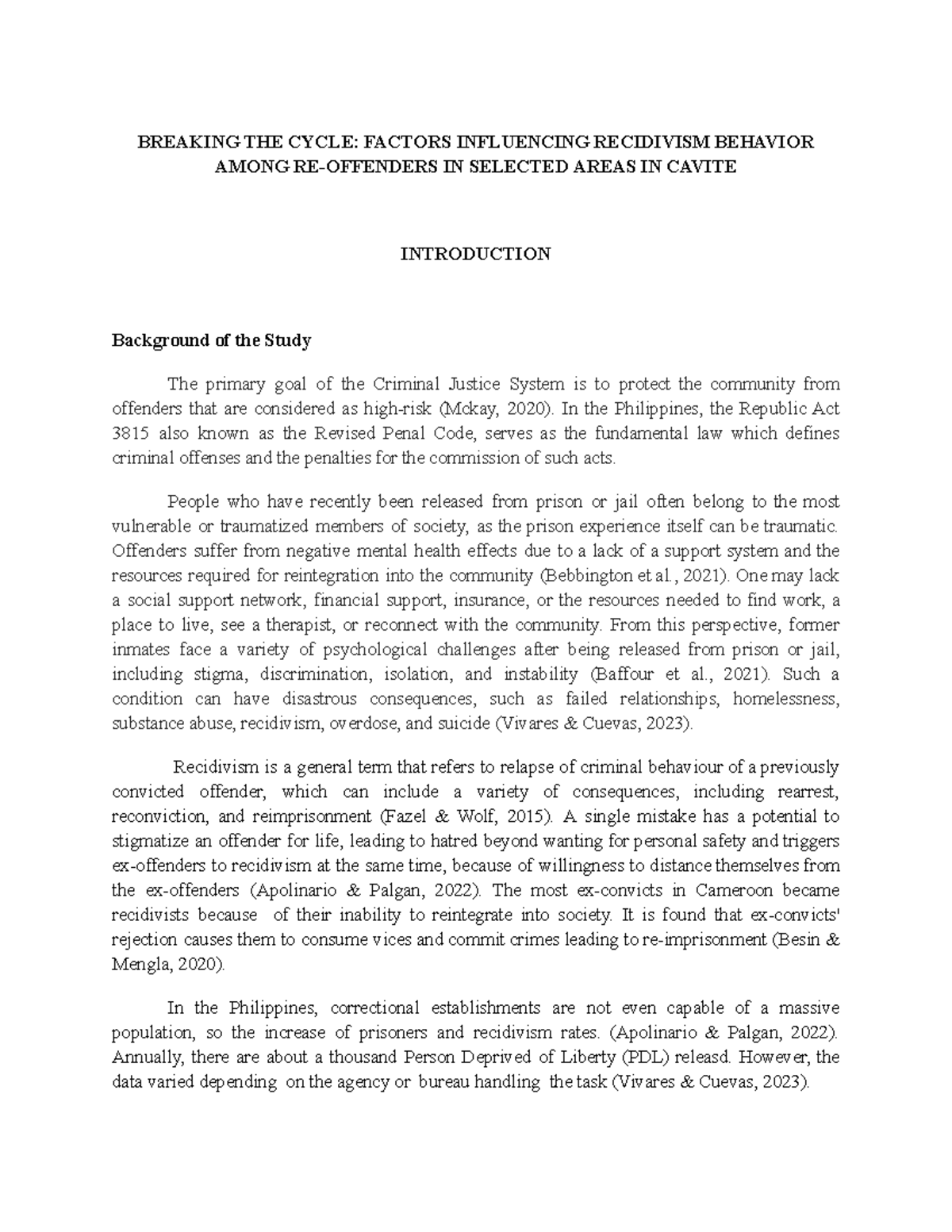 Inbound 1114616774745352036 - BREAKING THE CYCLE: FACTORS INFLUENCING ...