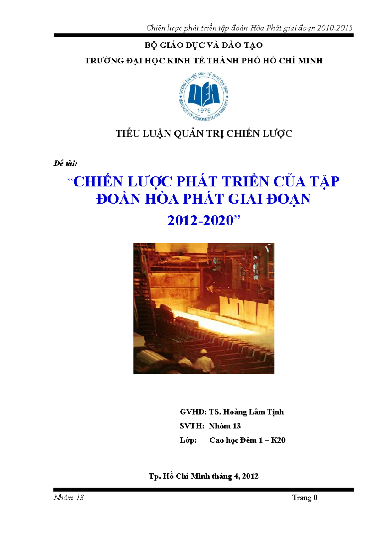 Chien luoc cua tap doan Hoa Phat - final 2 - BỘ GIÁO DỤC VÀ ĐÀO TẠO ...