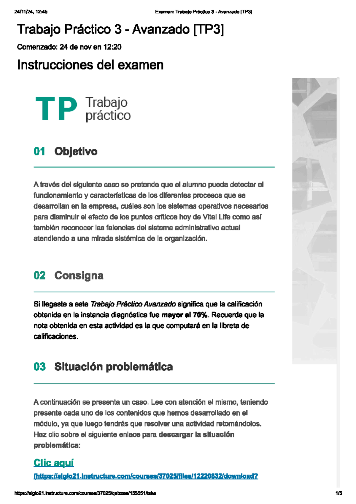 TP3 Avanzado SIO - 12:45 Examen: Trabajo Práctico 3 Avanzado Trabajo Práctico 3 Avanzado ...
