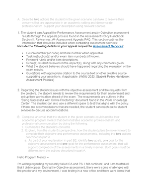 D389 Revision - D389-Learning Strategies in Higher Education Virginia ...