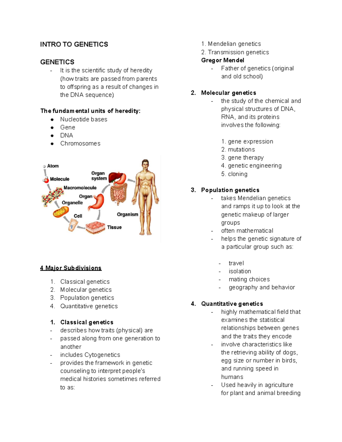 Inbound 9222666423461062347 - INTRO TO GENETICS GENETICS It is the ...