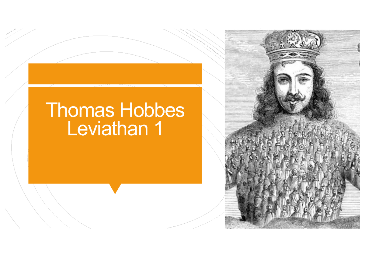POL 1 Lecture 1 2023-24 - guigligigu - Thomas Hobbes Leviathan 1 How ...