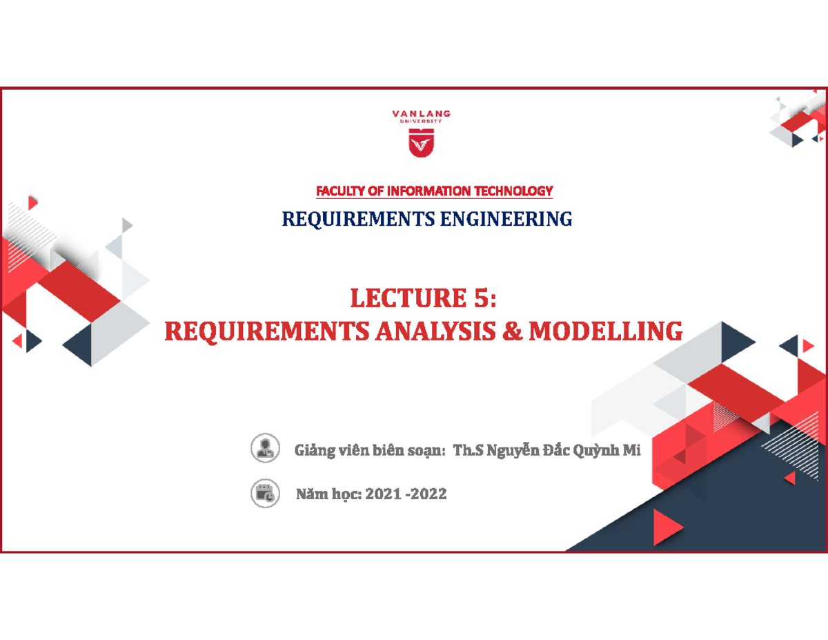 L5 RE Requirements Analysis Modelling Part 1 - REQUIREMENTS ENGINEERING ...