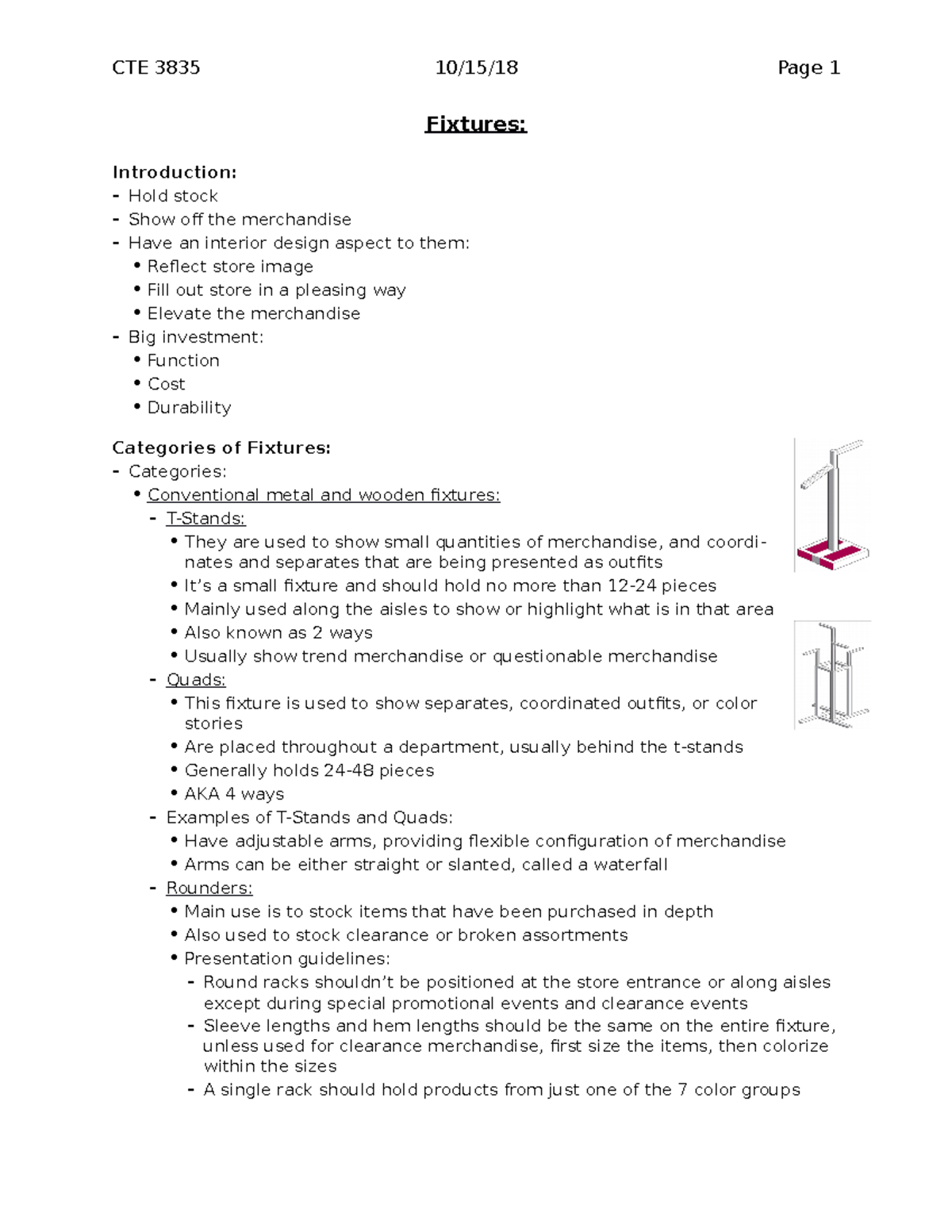 Fixtures Lecture notes - CTE 3835 Page 1 Fixtures: Introduction: Hold ...