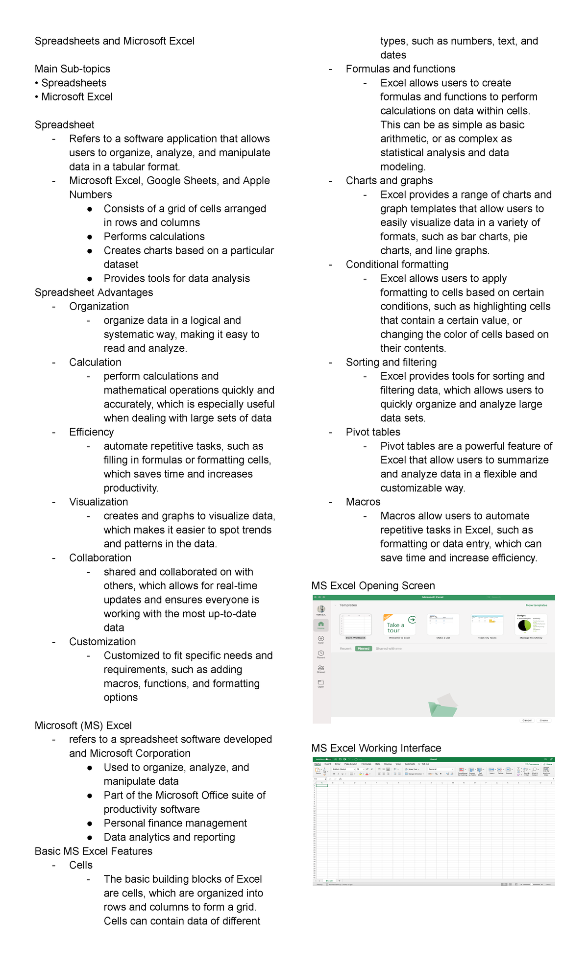 Spreadsheets and Microsoft Excel - Microsoft Excel, Google Sheets, and ...