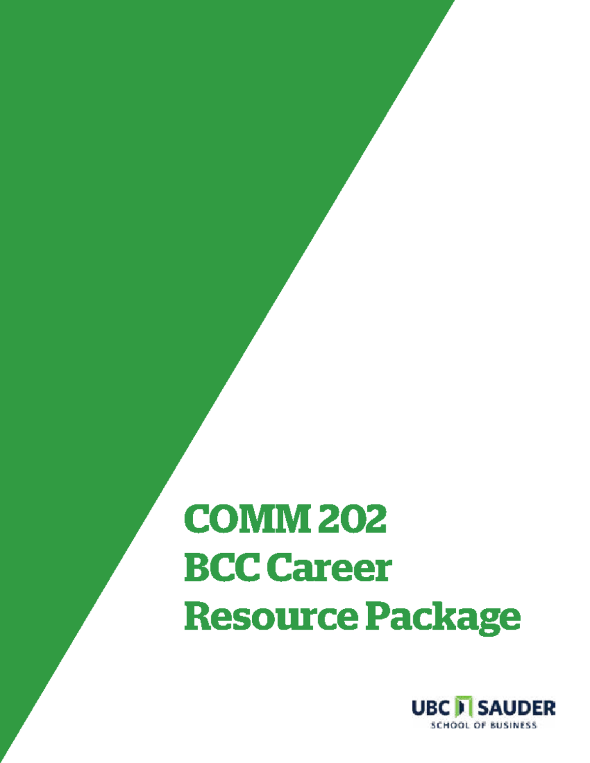 COMM 202 Resource Package 2019 - COMM 202 BCC Career Resource Package ...