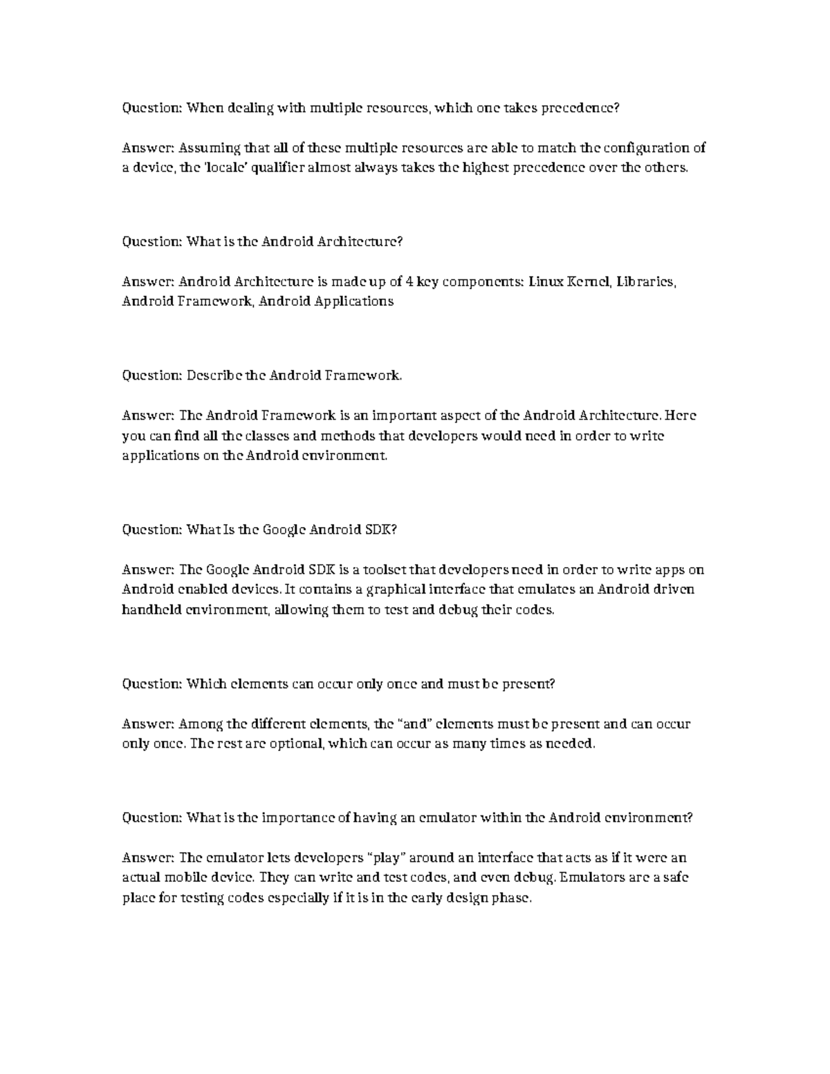 Practical search - Question: When dealing with multiple resources, which one takes precedence ...