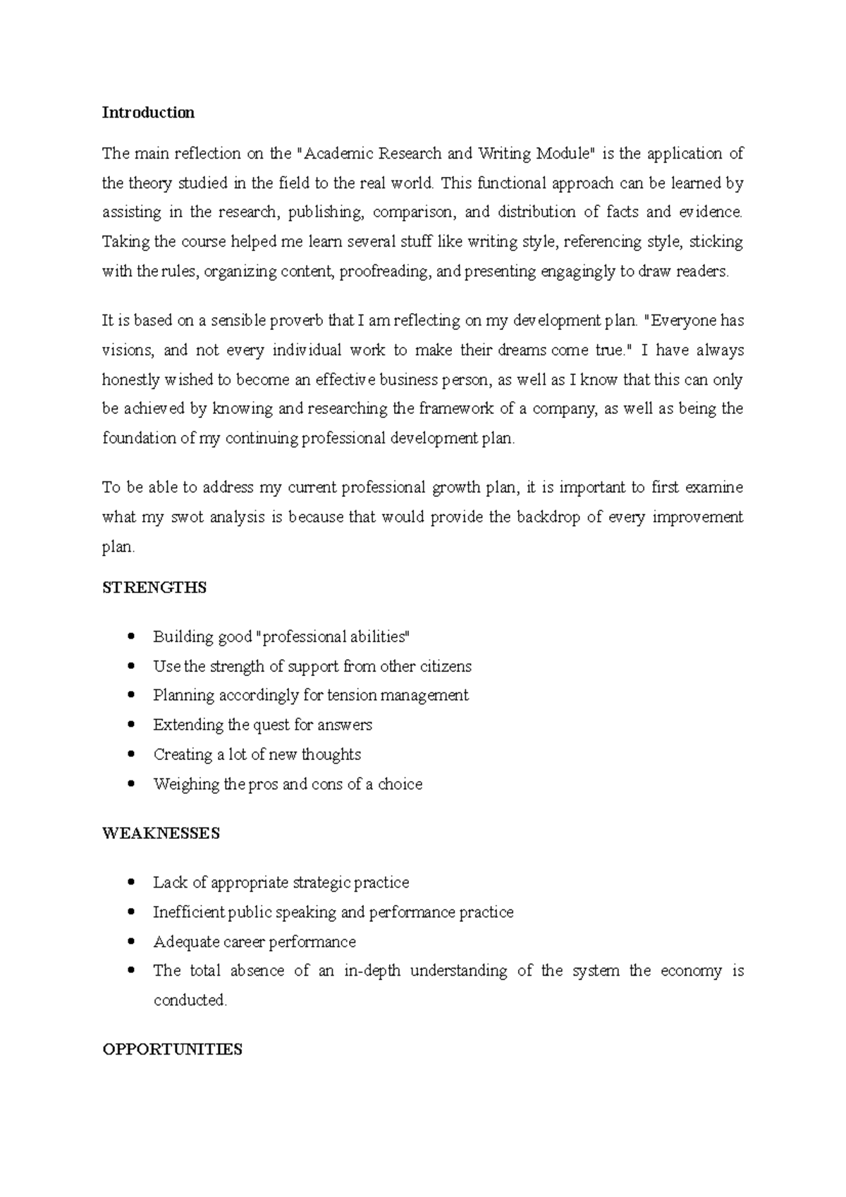Reflective log for the module of academic research and writing ...
